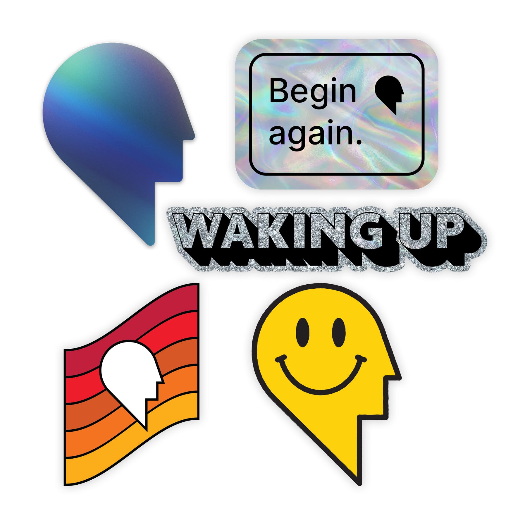 Waking Up Sticker Set V1 (Set of 5) – The Waking Up Shop