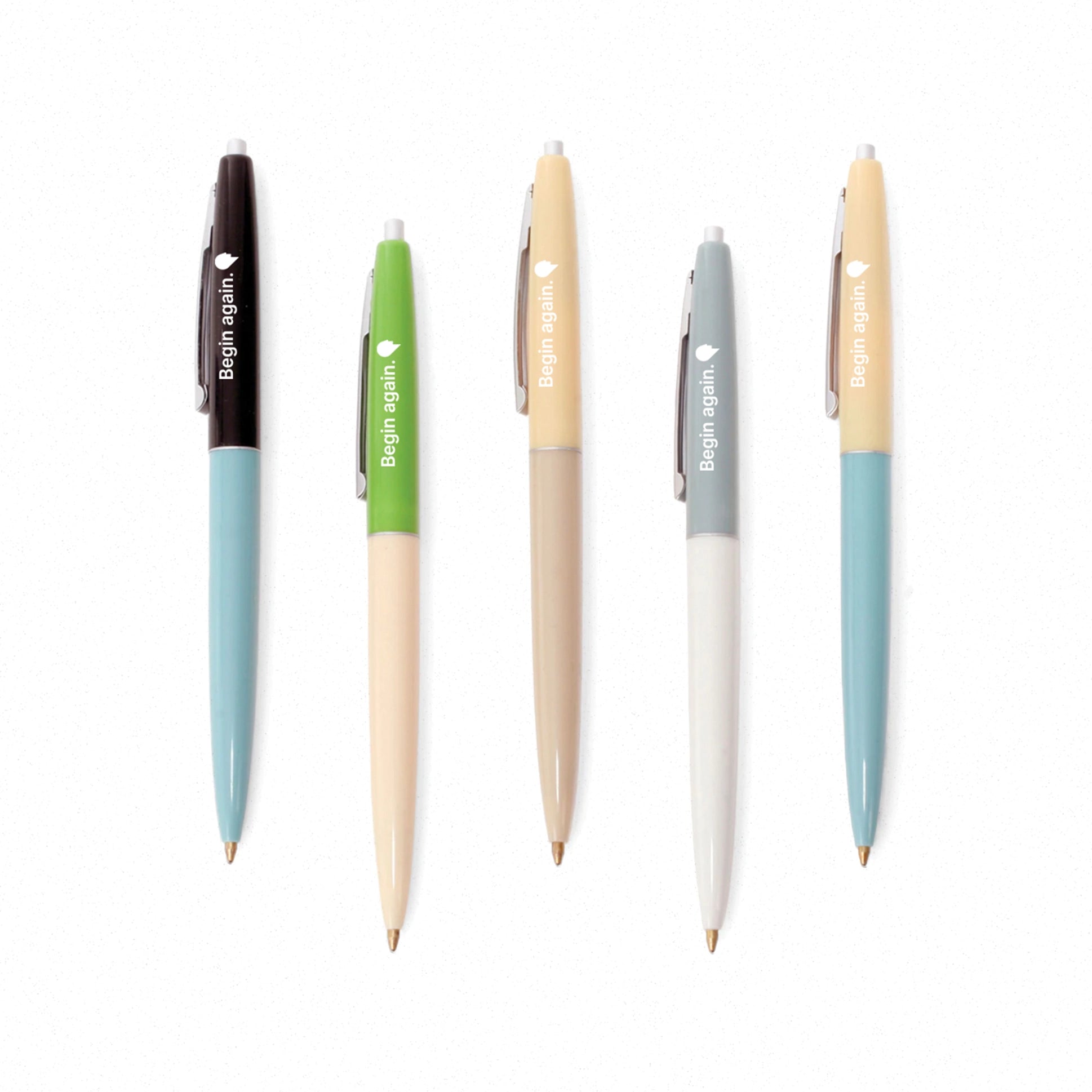 Begin Again Retro Pen Set (Set of 5) – The Waking Up Shop
